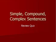 PPT – Complex Sentences PowerPoint presentation | free to view - id ...