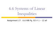 PPT – 3'3: Graphing and Solving Systems of Linear Inequalities ...