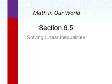 Solving Linear Inequalities presentation | free to download