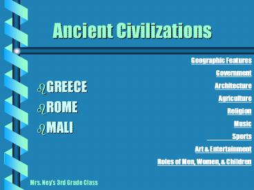 PPT – Ancient Civilizations PowerPoint presentation | free to download ...
