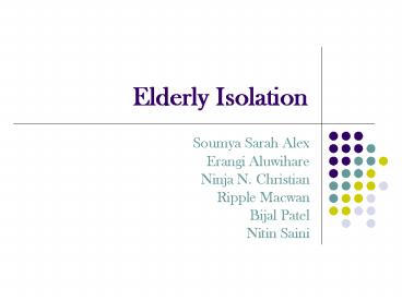 Elderly Isolation presentation | free to download
