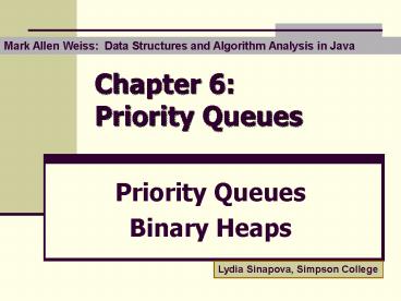 Chapter 6: Priority Queues presentation | free to view