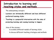 PPT – Learning Styles: Multiple Models, Multiple Teaching Methods ...