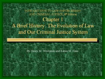 INTRODUCTION TO LAW ENFORCEMENT AND CRIMINAL JUSTICE, 8th Edition ...