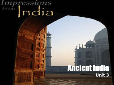 Ancient India presentation | free to download