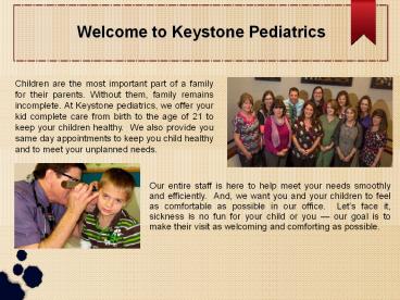 Keystone Pediatrics Child Checkups presentation | free to download