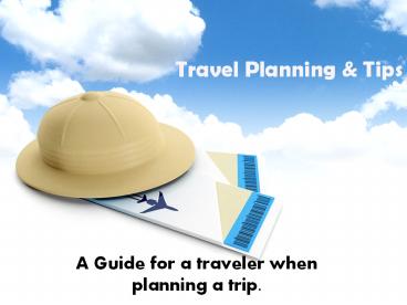 PPT – Travel planning and tips PowerPoint presentation | free to ...