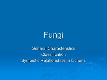 PPT – Fungi PowerPoint presentation | free to view - id: 7218c7-N2QyY