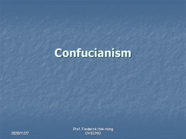 Confucianism presentation | free to download