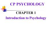 PPT – Chapter 1 Introduction to Psychology PowerPoint presentation ...