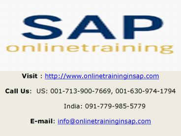 SAP Security Training Course Online and Placement - Online Training in ...