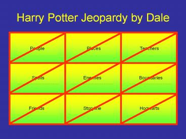 Harry Potter Jeopardy by Dale presentation | free to view