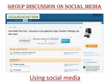 Group discussion on social media presentation | free to download