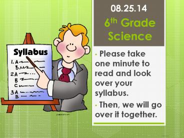 PPT – 6th Grade Science PowerPoint presentation | free to view - id ...