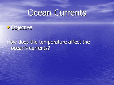 Ocean Currents presentation | free to view