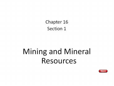 PPT – and Mineral Resources PowerPoint presentation | free to view - id ...