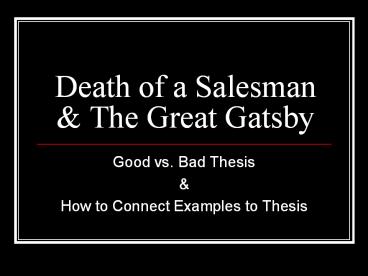 PPT – Death of a Salesman PowerPoint presentation | free to download ...