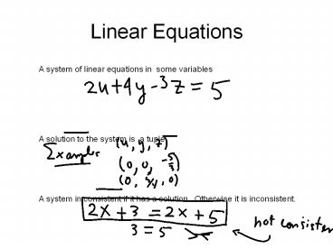 Linear Equations presentation | free to download