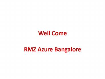 RMZ Azure presentation | free to download