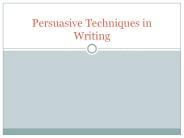 PPT – PERSUASIVE TECHNIQUES PowerPoint presentation | free to view - id ...