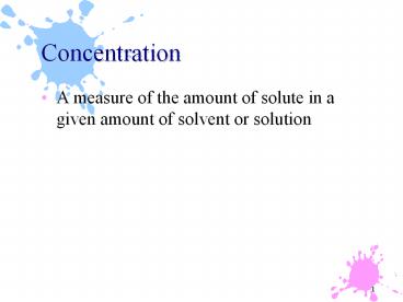 PPT – Concentration PowerPoint presentation | free to download - id ...