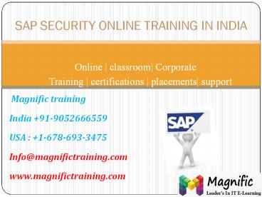 sap security online training in india presentation | free to download