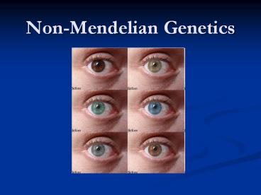 Non-Mendelian Genetics presentation | free to download
