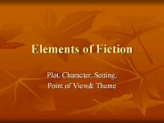 PPT – Elements of Fiction PowerPoint presentation | free to view - id ...