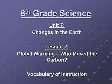 8th Grade Science presentation | free to download