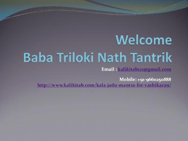 Kala Jadu Mantra For Vashikaran presentation | free to download