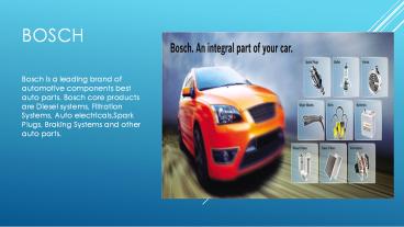 Bosch Synthetic Oil presentation | free to download