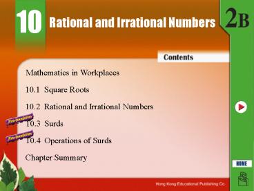 Rational and Irrational Numbers presentation | free to view