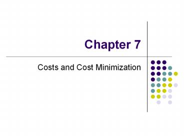 PPT – Costs and Cost Minimization PowerPoint presentation | free to ...
