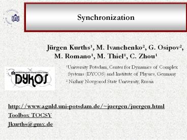 Synchronization presentation | free to download