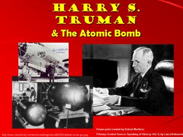 PPT – Harry S. Truman PowerPoint presentation | free to download - id ...