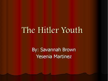 The Hitler Youth presentation | free to download