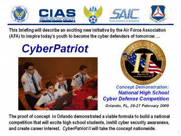 CyberPatriot presentation | free to view