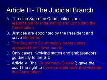 The Role Of Judicial Branch