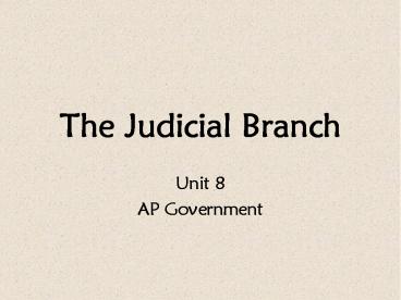 PPT – The Judicial Branch PowerPoint presentation | free to download ...
