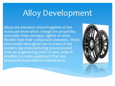 Alloy Development presentation | free to download