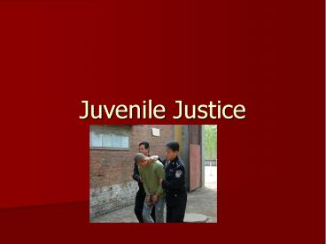 PPT – Juvenile Justice PowerPoint presentation | free to download - id ...