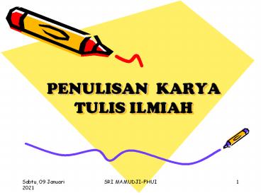 PPT – PENULISAN KARYA ILMIAH PowerPoint presentation | free to download ...