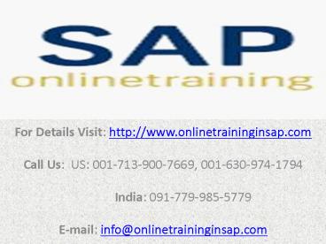 SAP WM (Warehouse Management) Online Training and Placement - Online ...