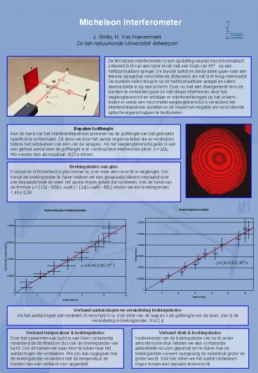 Michelson Interferometer presentation | free to download