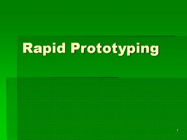Rapid Prototyping presentation | free to download