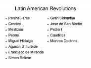 PPT – LATIN AMERICAN REVOLUTIONS PowerPoint presentation | free to view ...