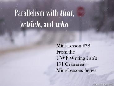 PPT – Parallelism with that, which, and who PowerPoint presentation ...