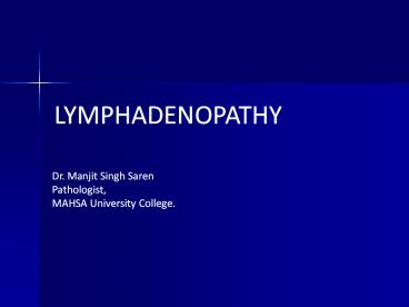 Lymphadenopathy presentation | free to view
