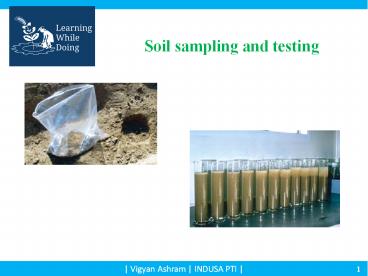 Soil sampling and testing presentation | free to download