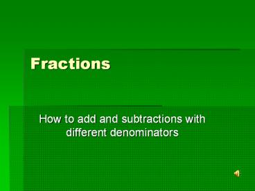 PPT – Fractions PowerPoint presentation | free to download - id: 74d6ba ...